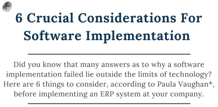 6 Crucial Considerations For Software Implementation [Infographic]